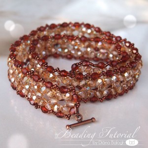 Free triangle weave tutorial – Shiny Ribbon necklace – Beading tutorials