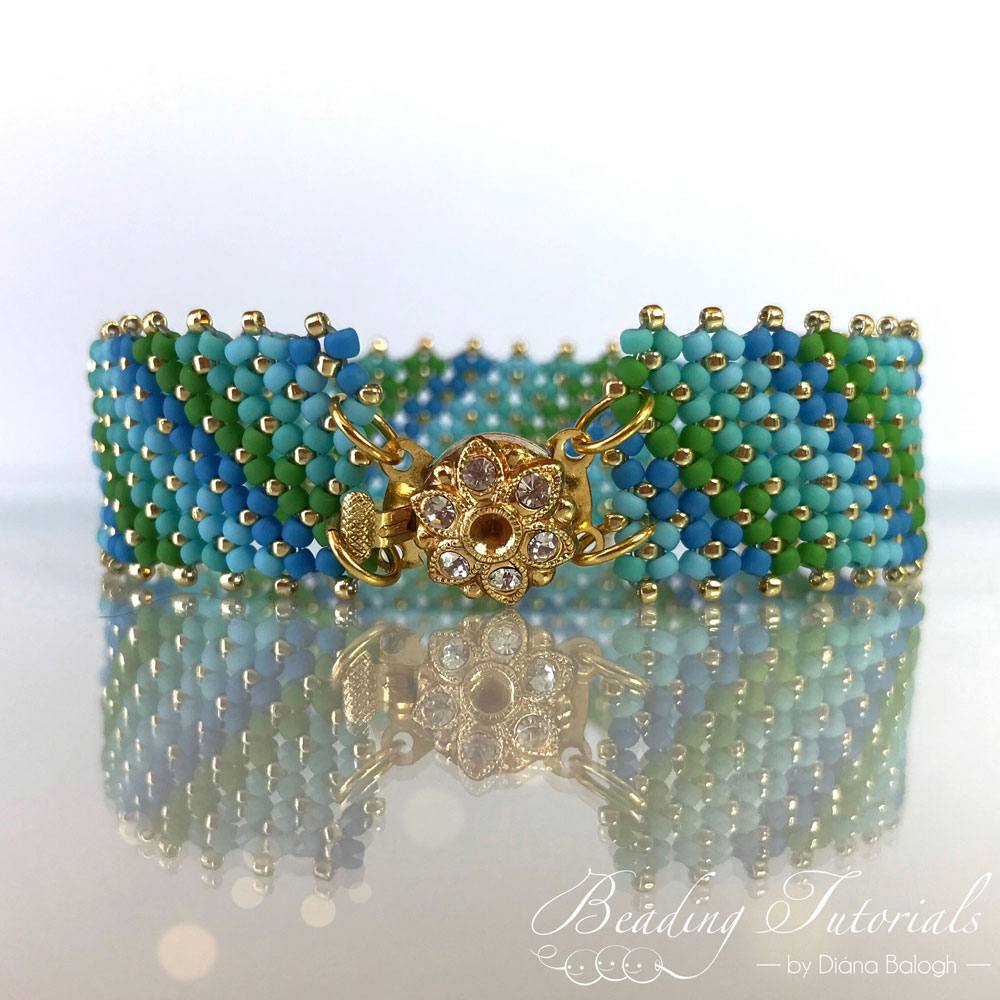 New tutorial: Nadia Bracelet, Flat Chenille Stitch beading tutorial - Beading tutorials