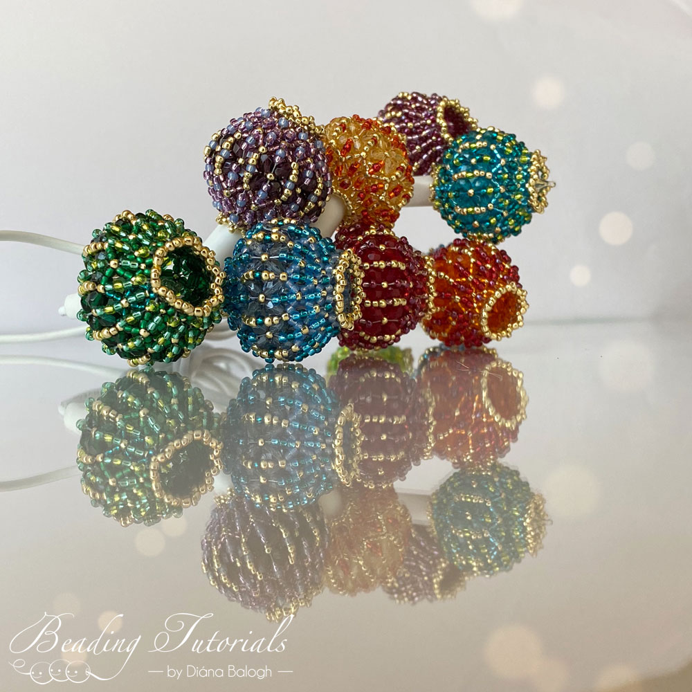 Lantern Beaded Bead, light string beaded bead - Beading tutorials